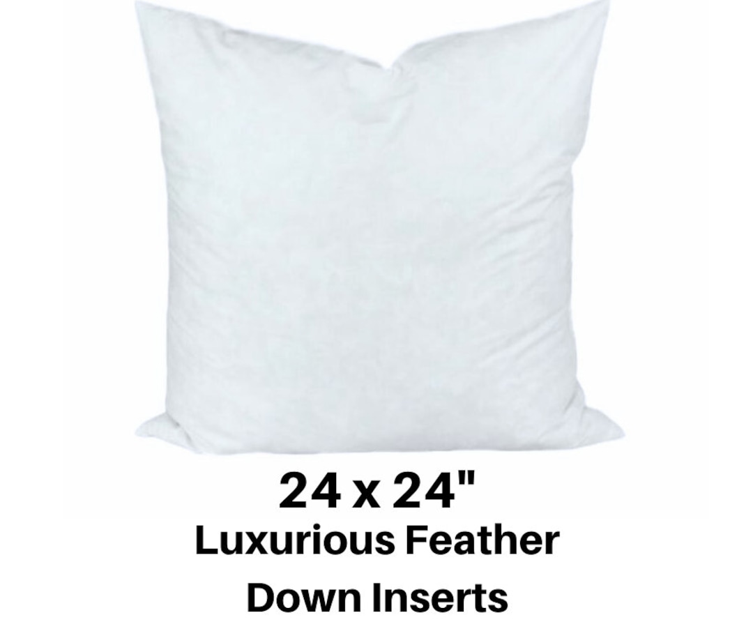 24x24 Feather Pillow Insert, 24x24 Feather Pillow Form, 24x24 Inch ...