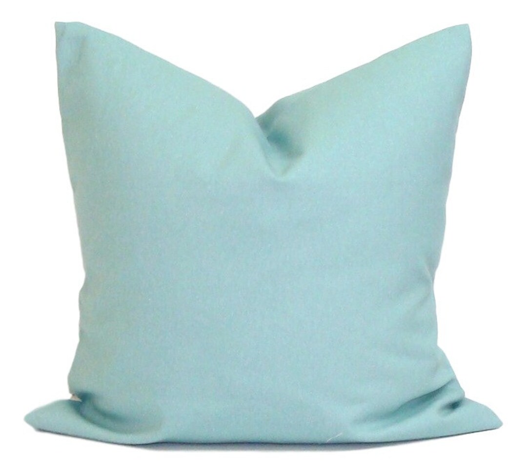 Solid Blue Pillows, Spa Blue Pillow Covers, Robin's Egg Blue Pillow ...