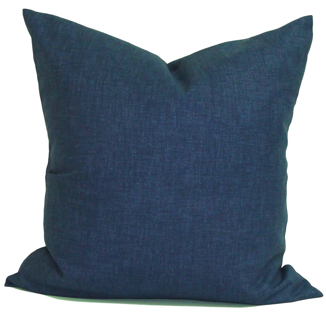Solid Blue Pillow COVER, Solid Blue Throw Pillow, Solid Indigo Pillow ...
