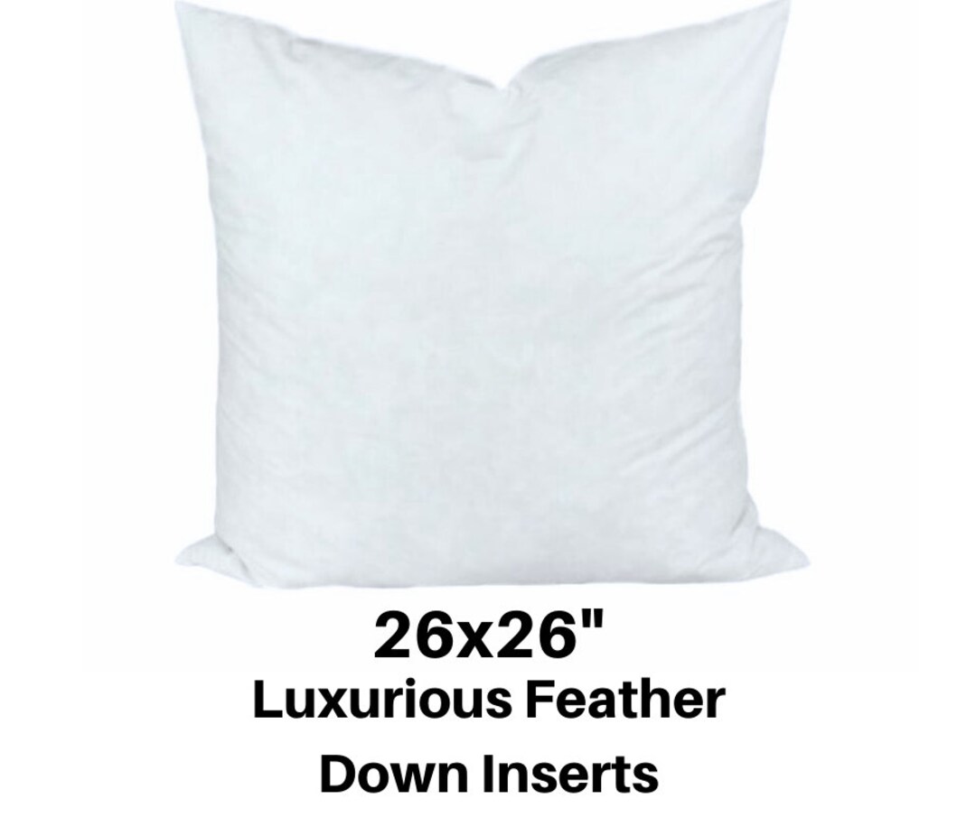 Euro Sham Insert, 26x26 Feather Pillow Insert, 26x26 Inch Feather ...