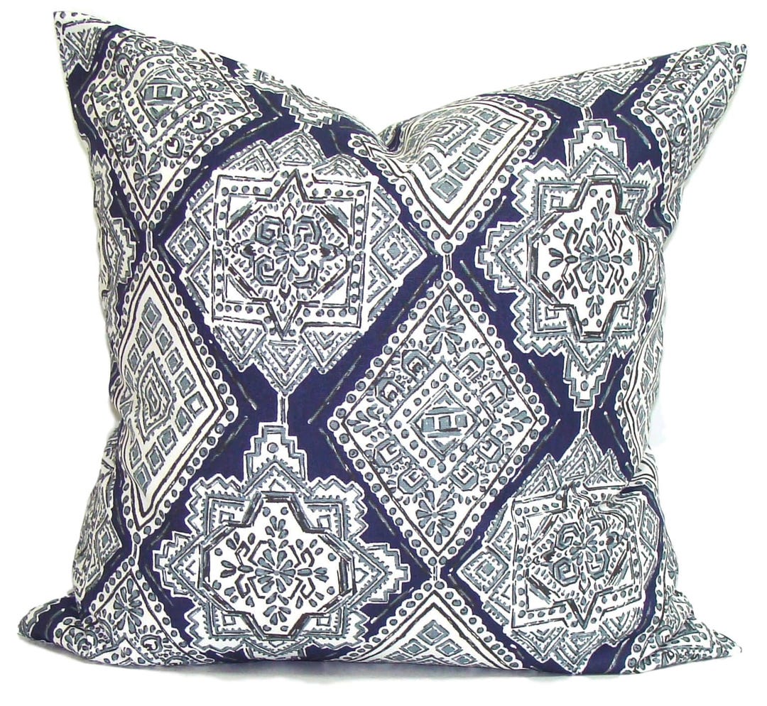 Blue Green Pillow Cover SALE, Indigo Blue Pillow Cover, Blue Throw ...
