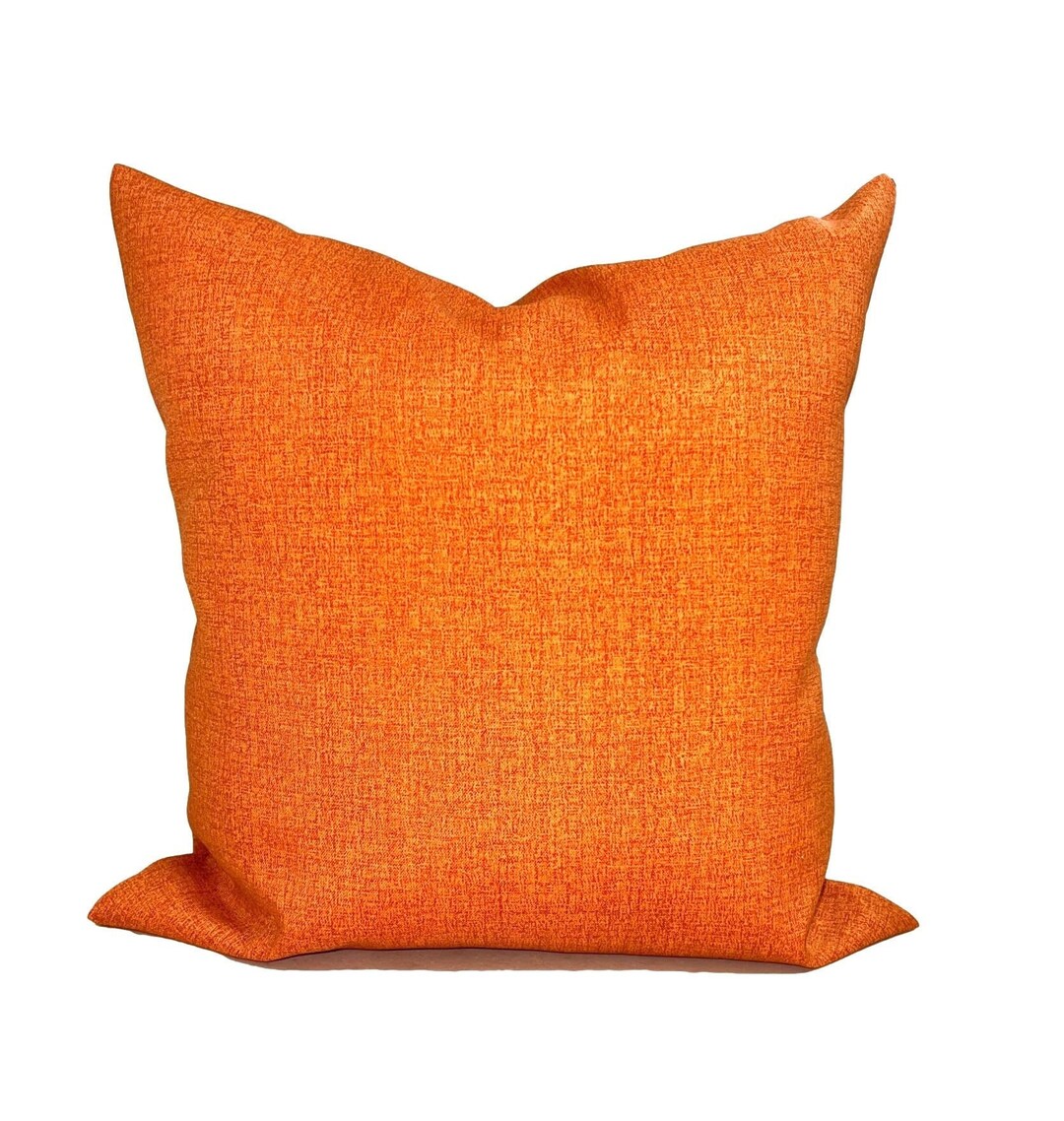 Outdoor Burnt Orange Pillow Cover Sale, Solid Orange Pillow Covers ...