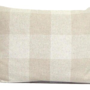 Tan Pillow Cover, Tan Check Pillow Cover, Farmhouse Decor, Neutral ...