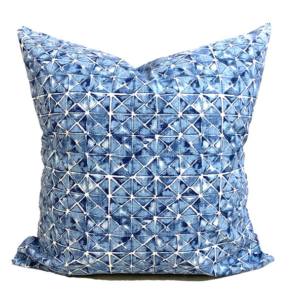 Bright Blue Pillow - Etsy