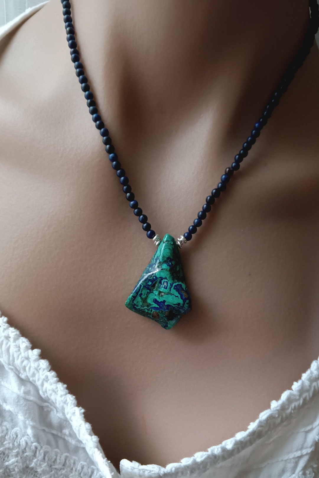 Azurite Malachite Necklace, Azurite Malachite, Azurite Malachite ...