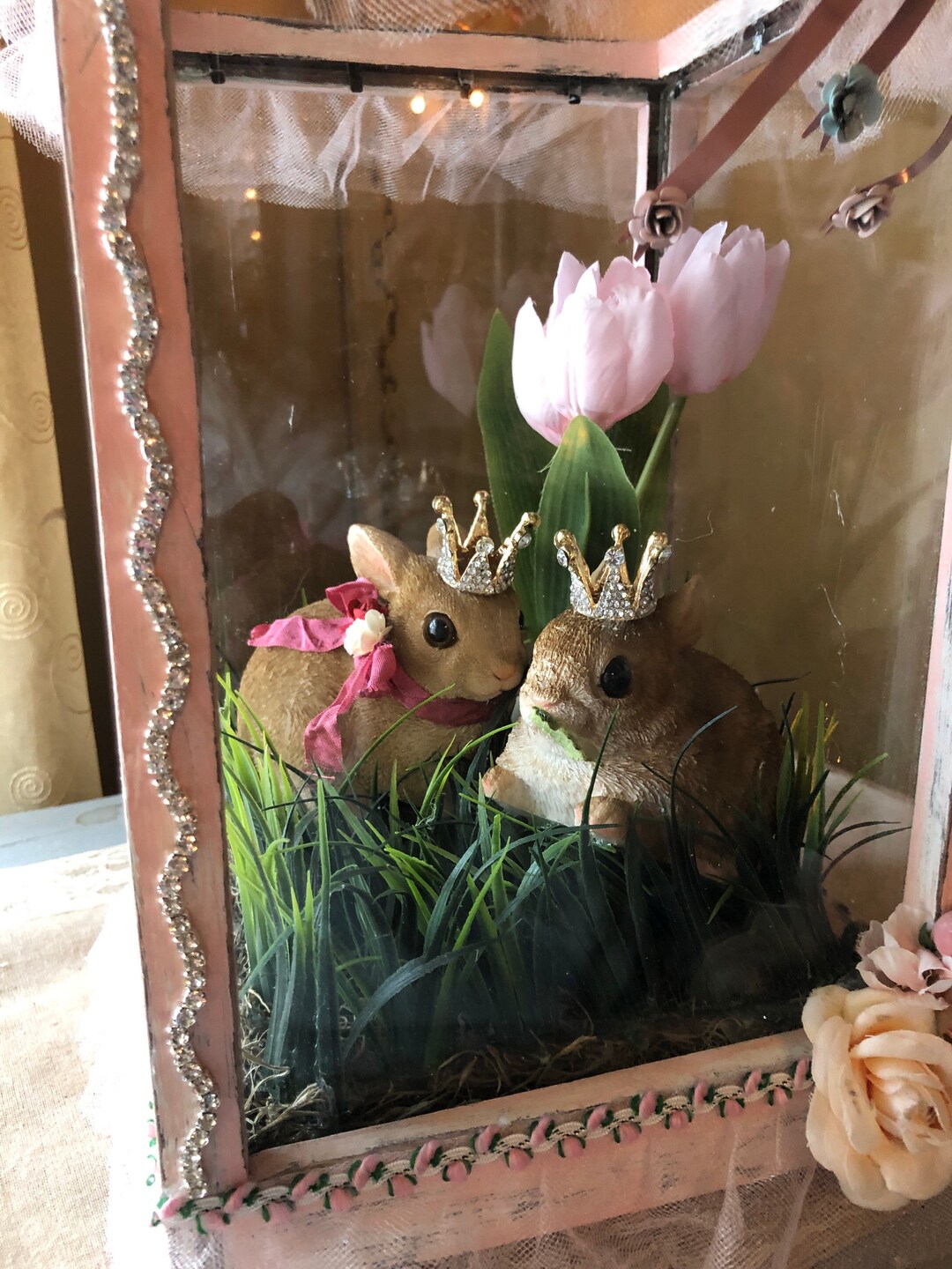 Bunnies, Rabbits, Shabby Chic Bunny Display, Easter Spring Decor ...