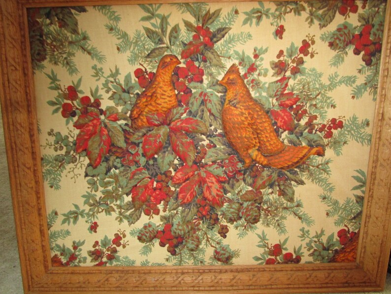 Puffed Fabric Partridge Art Eclectic Decor Wall Decor Fall | Etsy