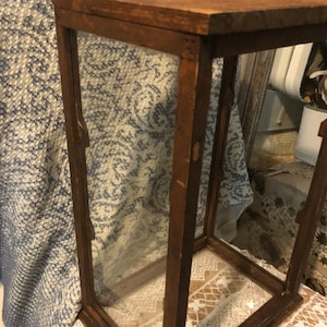 Open Front Display Case Antique Display Case Wood and Glass - Etsy