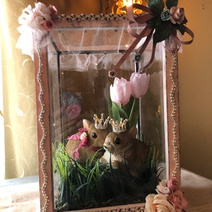 Bunnies, Rabbits, Shabby Chic Bunny Display, Easter Spring Decor ...