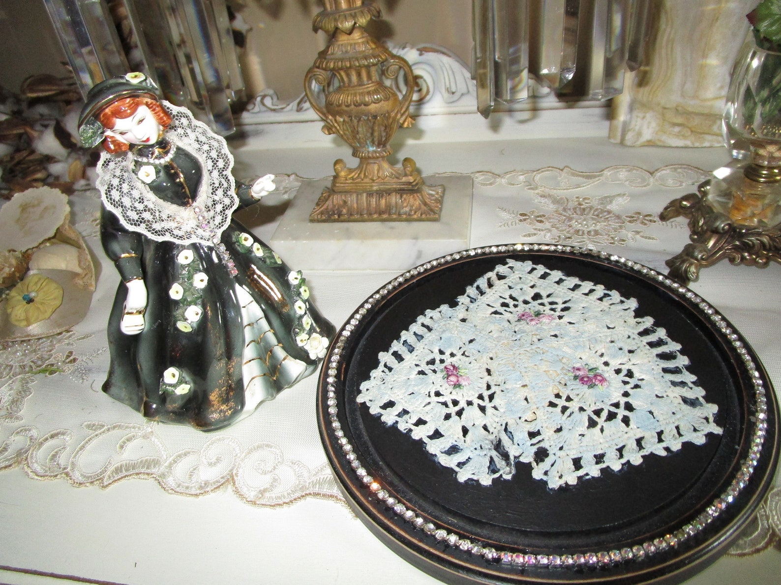 OOAK Re Purposed 1956 Signed Lefton Figurine With Dome Lefton | Etsy