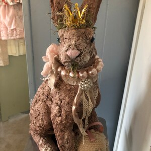 Large Textured Crowned Rabbit, One of a Kind Rabbit, Spring/summer ...