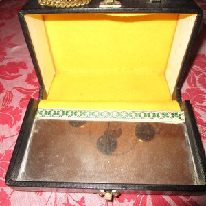 Vintage Wooden Hand Painted Pocketbook, Jeweled Pocketbook, Mirrored ...