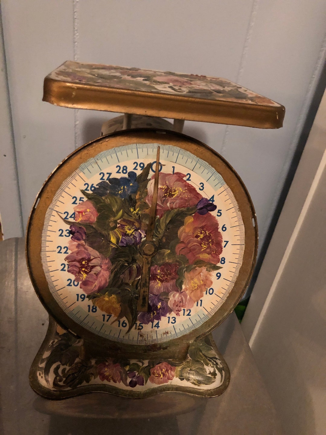 Clearance.....antique Hand Painted Scale,one of a Kind Scale, Hand ...