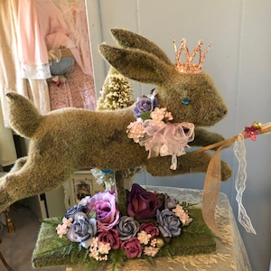 REDUCED.....BUNNY, Re Purposed Vintage Bunny, Collectible One of a Kind ...