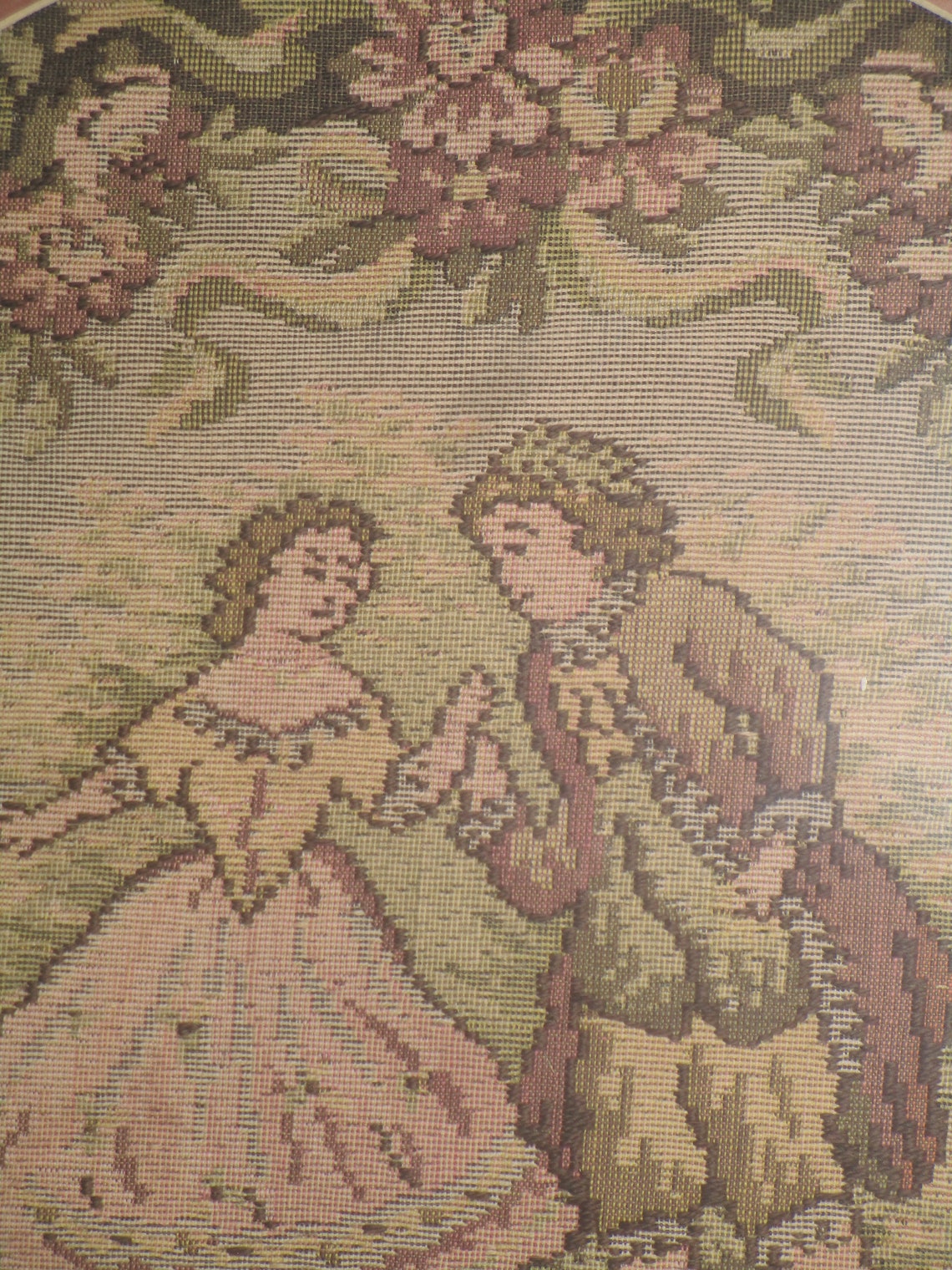 Reduced.....beautiful Vintage Large Framed Tapestry Victorian - Etsy