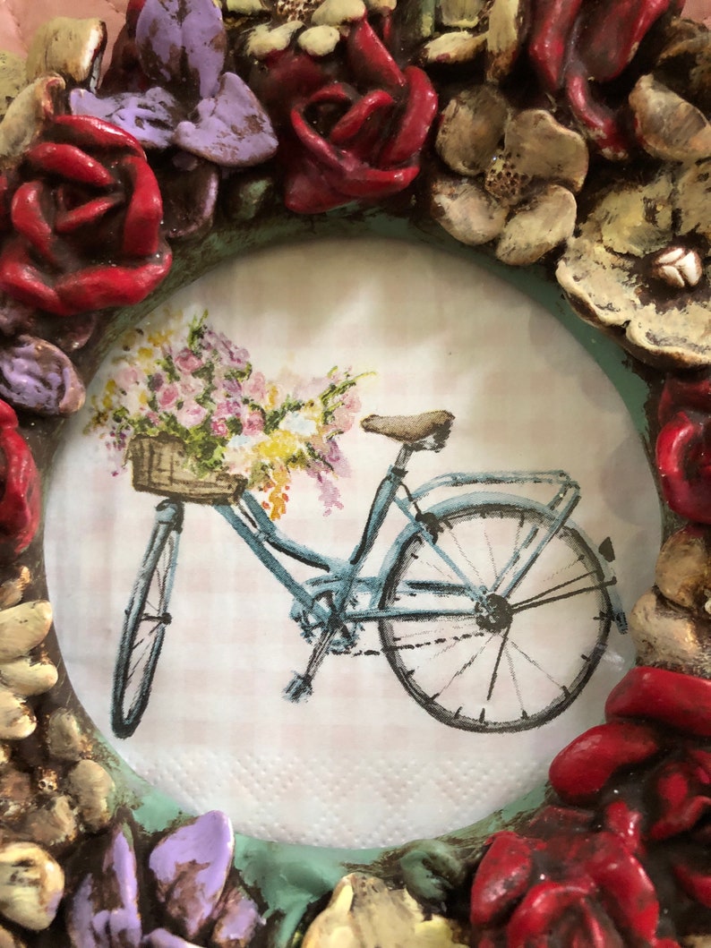 Charming Resin Hand Painted Picture Frame Round Picture - Etsy