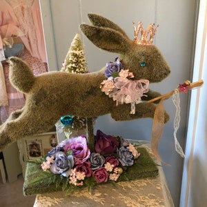 REDUCED.....BUNNY, Re Purposed Vintage Bunny, Collectible One of a Kind ...