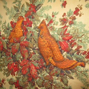 Puffed Fabric Partridge Art, Eclectic Decor, Wall Decor, Fall Decor ...