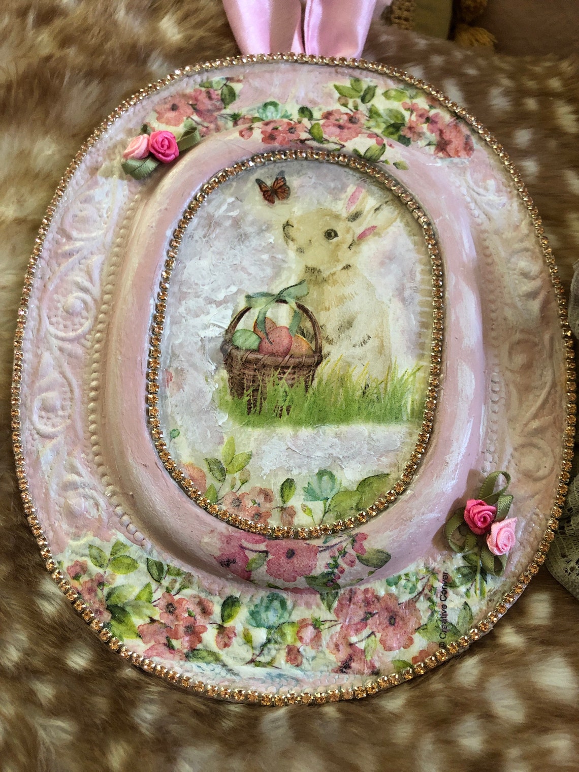 Shabby Chic Easter Decorrabbit Wall Decor One of a Kind - Etsy