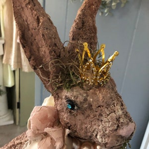 Large Textured Crowned Rabbit, One of a Kind Rabbit, Spring/summer ...