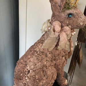 Large Textured Crowned Rabbit, One of a Kind Rabbit, Spring/summer ...