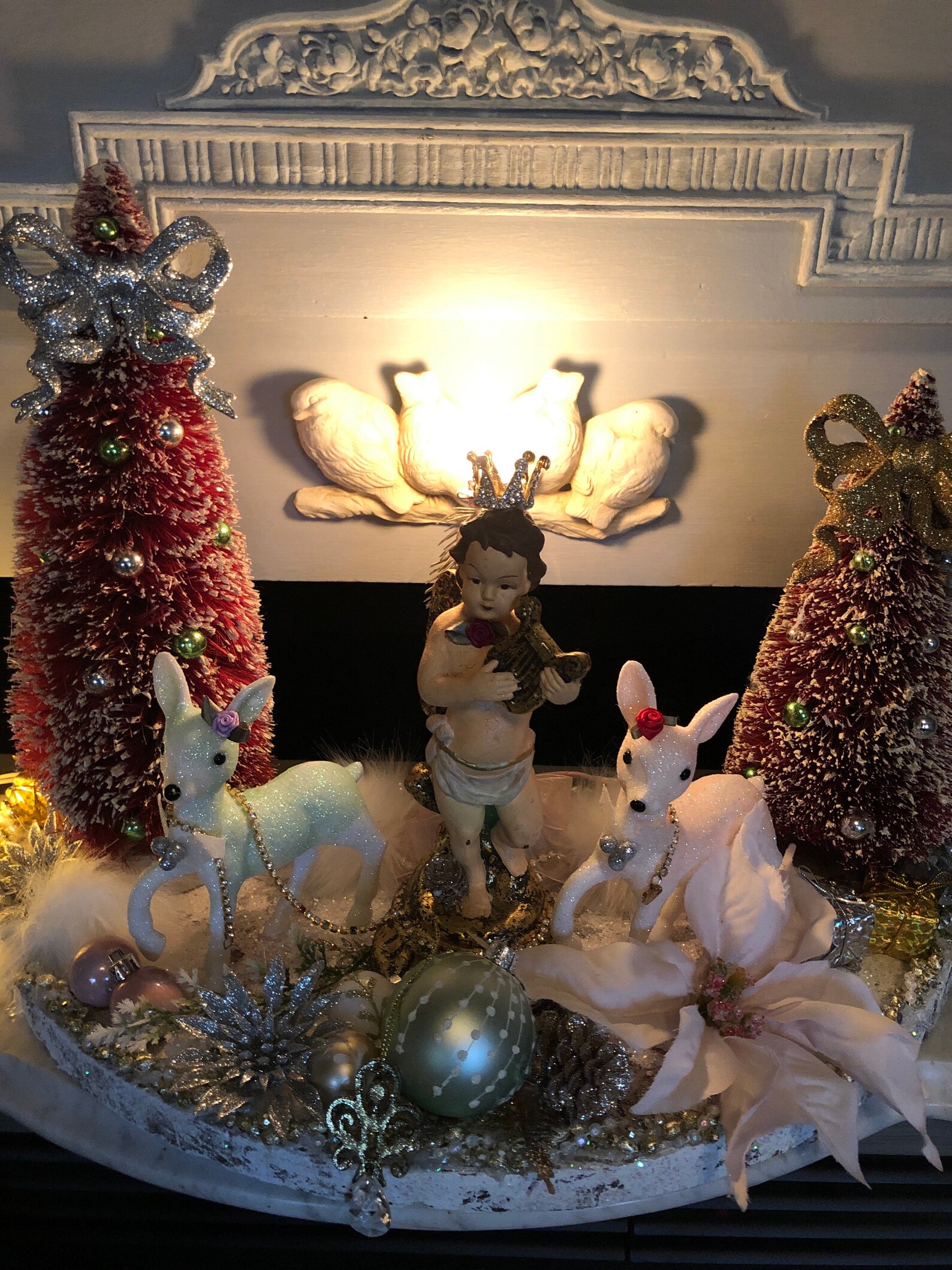 Reduced....large Christmas Vignette, Ooak Hand Made Vignette, Eclectic ...