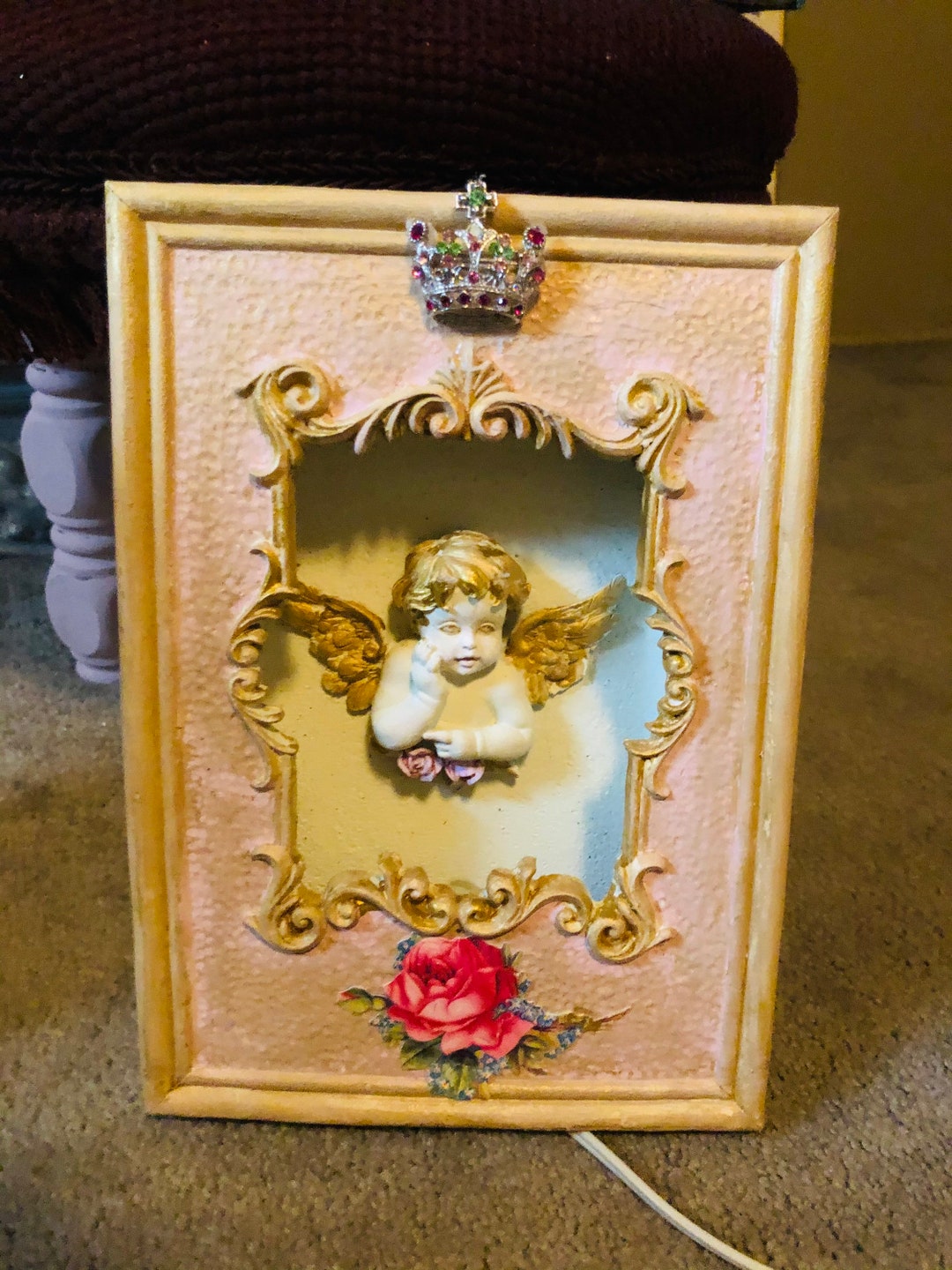 Cherub Wall Nightlight Cherub Wall Night Light Hand - Etsy
