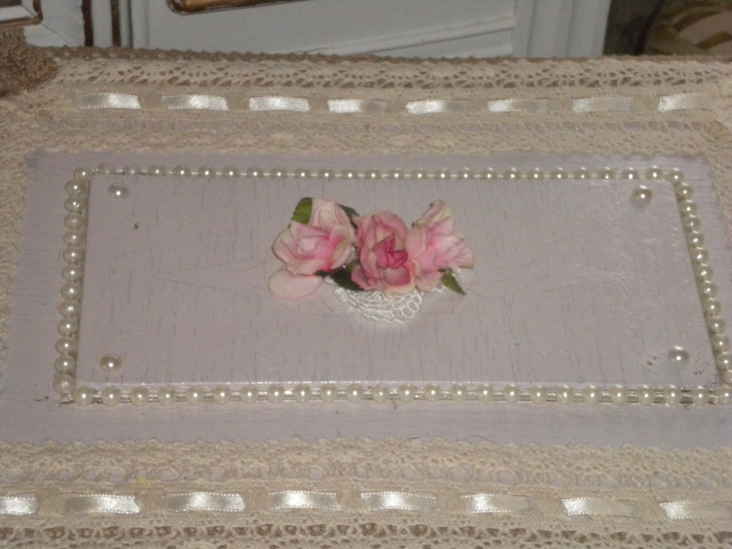 Shabby Chic Wedding Card Box, Raspberry Pink Lace, Pearls, & Roses - Etsy