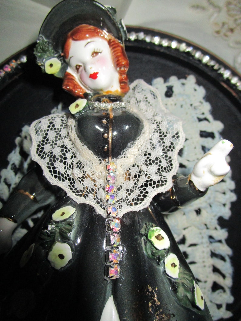 OOAK Re Purposed 1956 Signed Lefton Figurine With Dome Lefton - Etsy