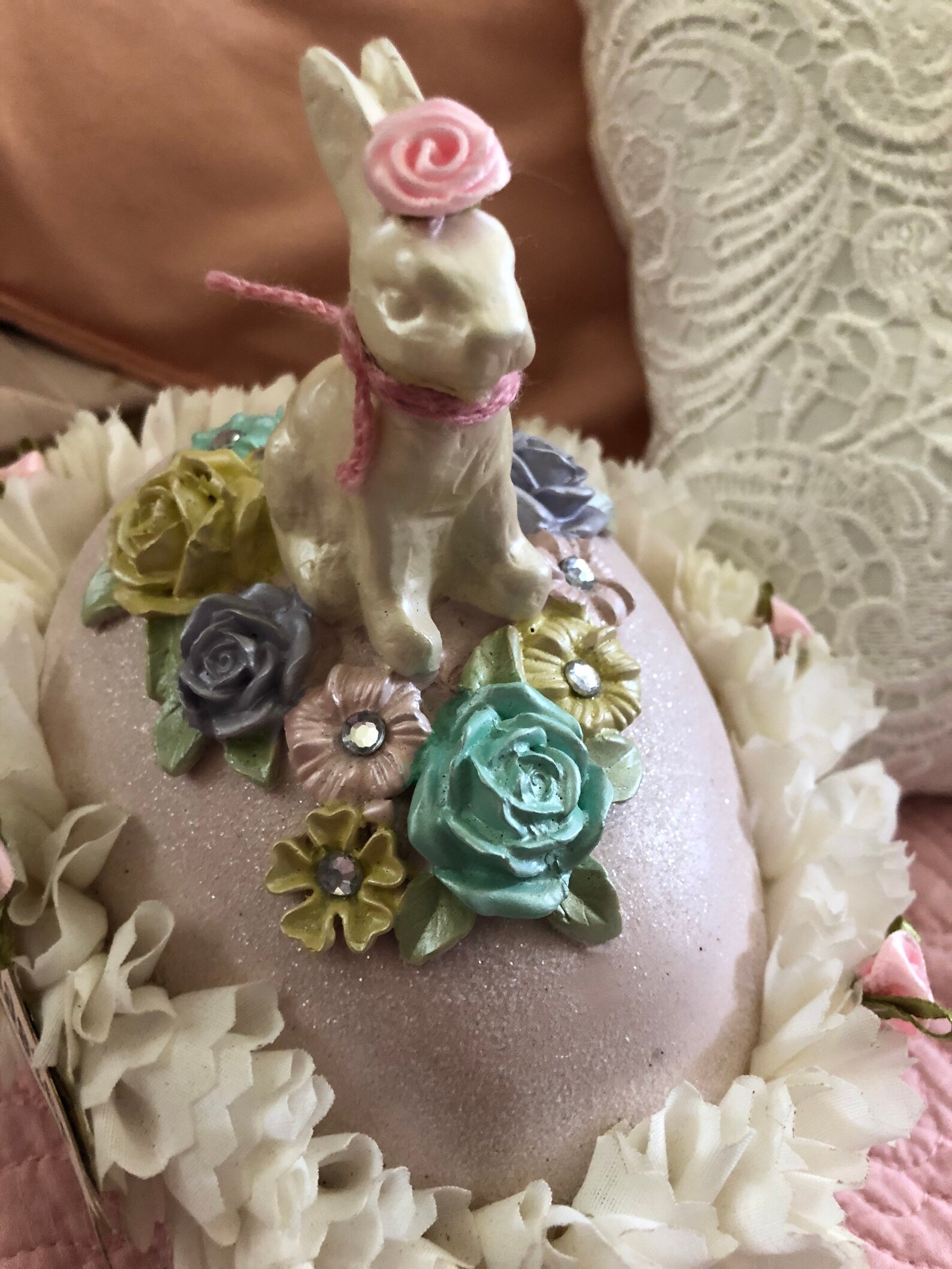 Pink Decorative Easter Egg One of a Kind Egg Happy Easter | Etsy