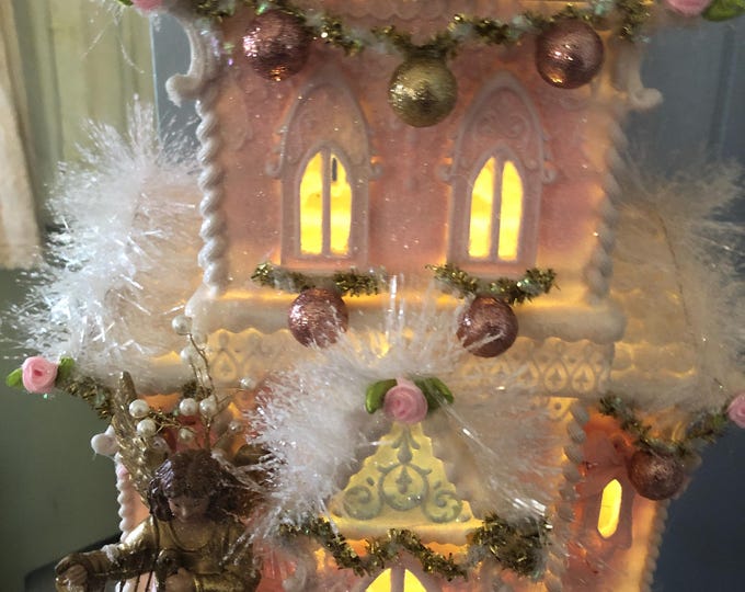 Light up Christmas House, Pink House, One of a Kind Christmas House ...