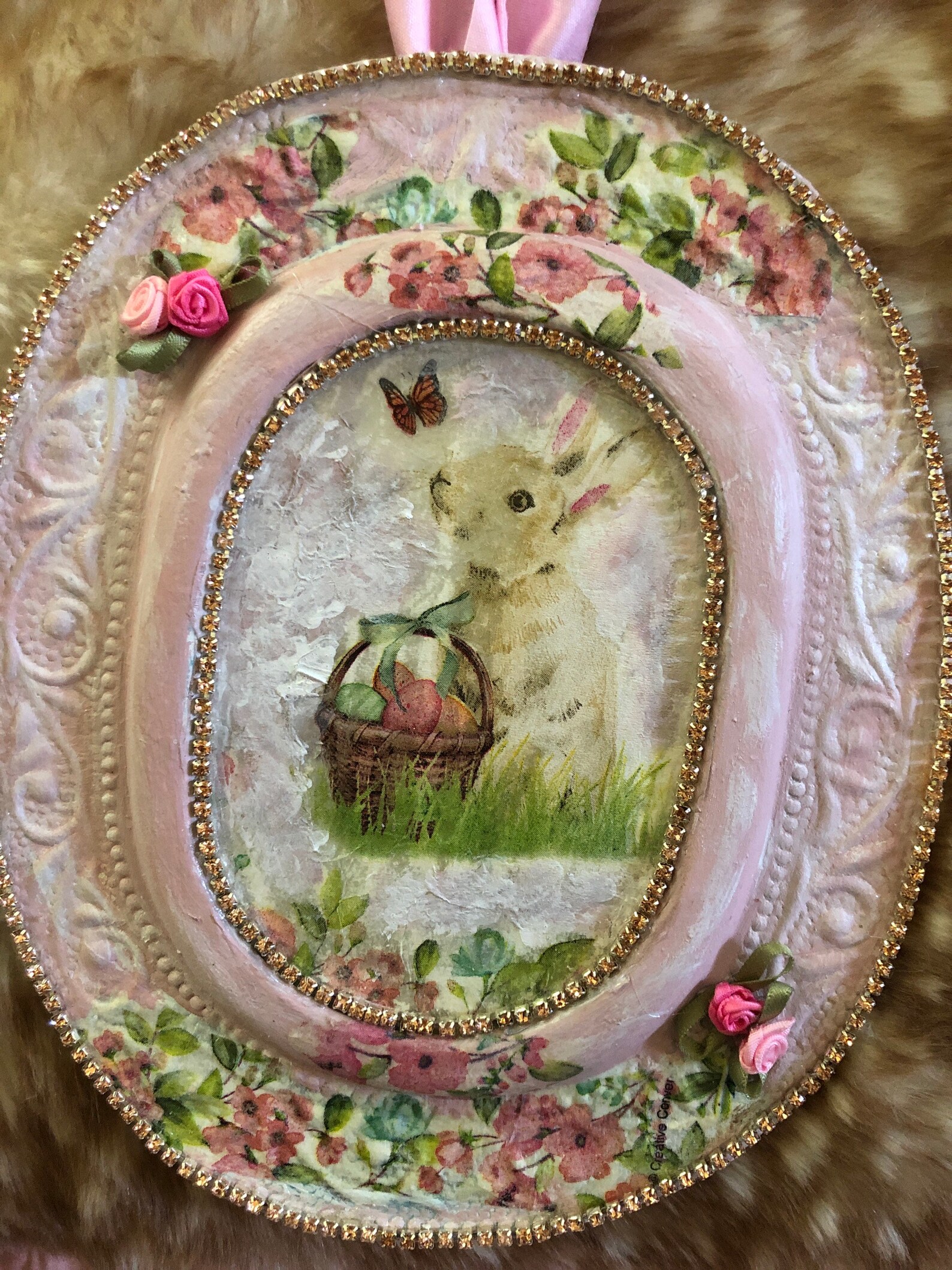 Shabby Chic Easter Decor,rabbit Wall Decor, One of a Kind Easter Decor ...