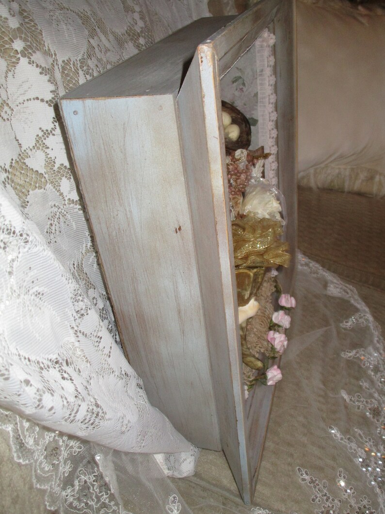 Unique Vintage Wood Shadow Box Romantic Country Shabby | Etsy