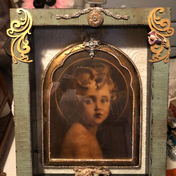 Antique Religious Shadow Box - Etsy