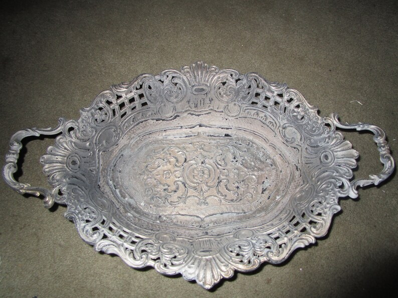 Fabulous Metal Vintage Decorative Bowl Ornate Bowl Made in - Etsy