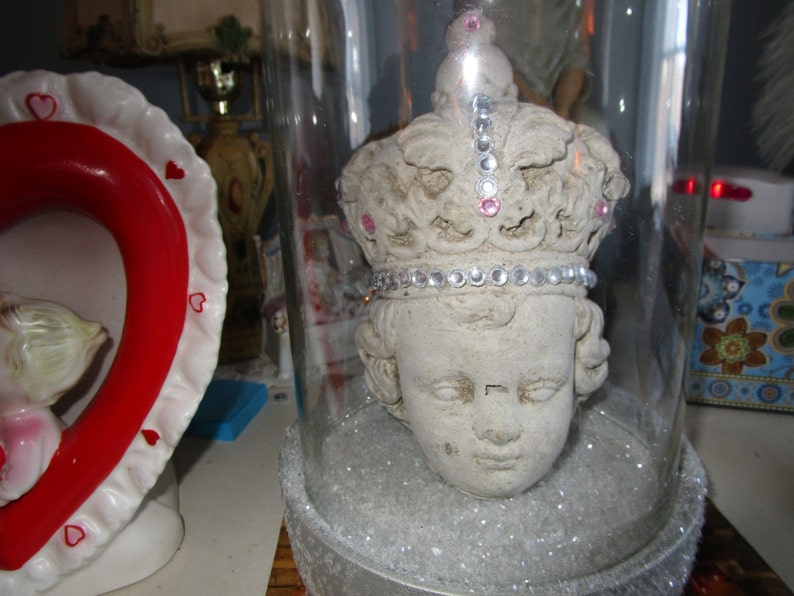 Vintage Cement Baby Jesus of Prague Head With Dome, Statuary, Religious ...
