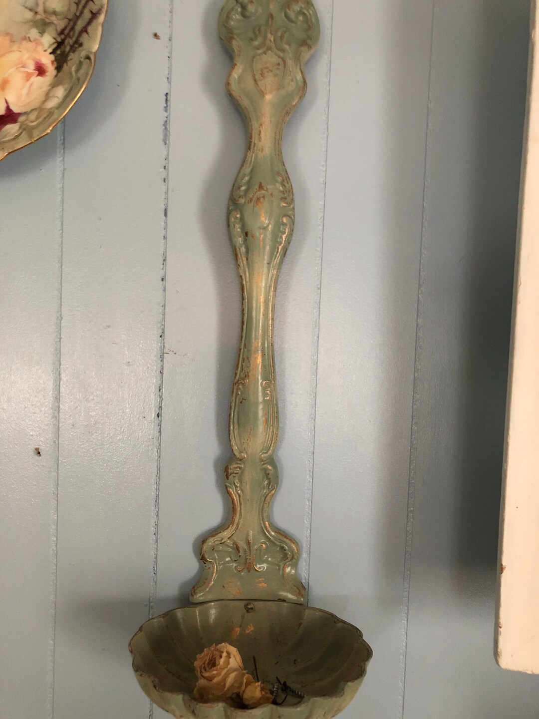 ROYAL Vintage Wall Ladle, Large Metal Ladle, Painted Ladle, Vintage ...