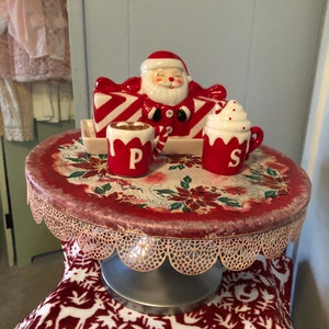 Cake Stand, Holiday Cake Stand, Holiday Display Stand, One of a Kind ...