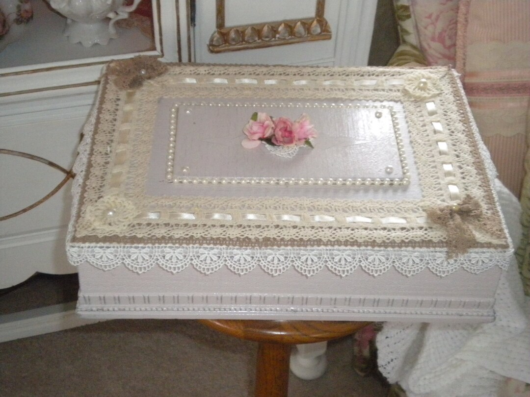 Shabby Chic Romantic Box, Wedding Money Box, Shabby Chic,romantic,card ...