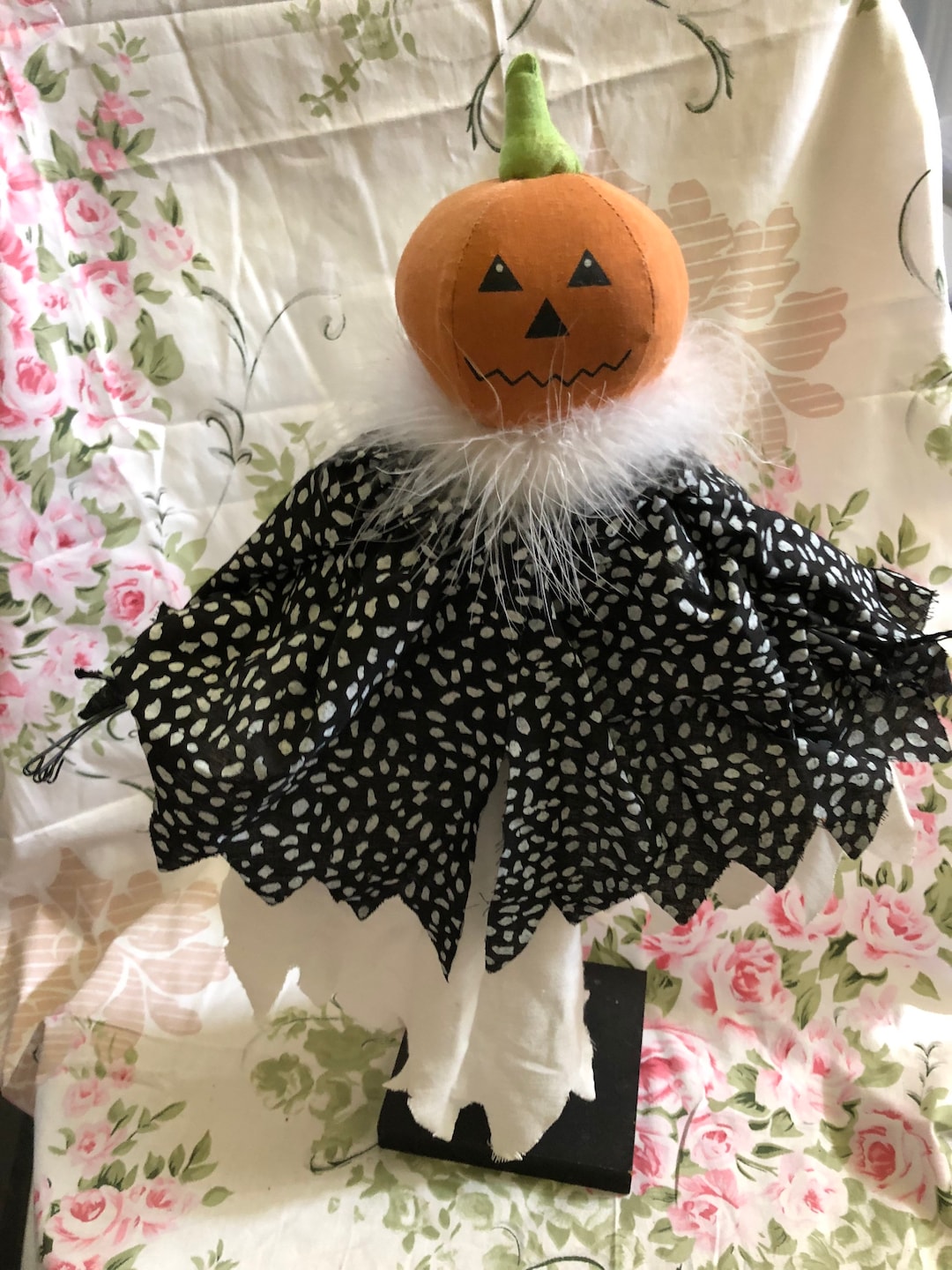Pumpkin Ghost Decoration, Halloween Table Decor, Poseable - Etsy