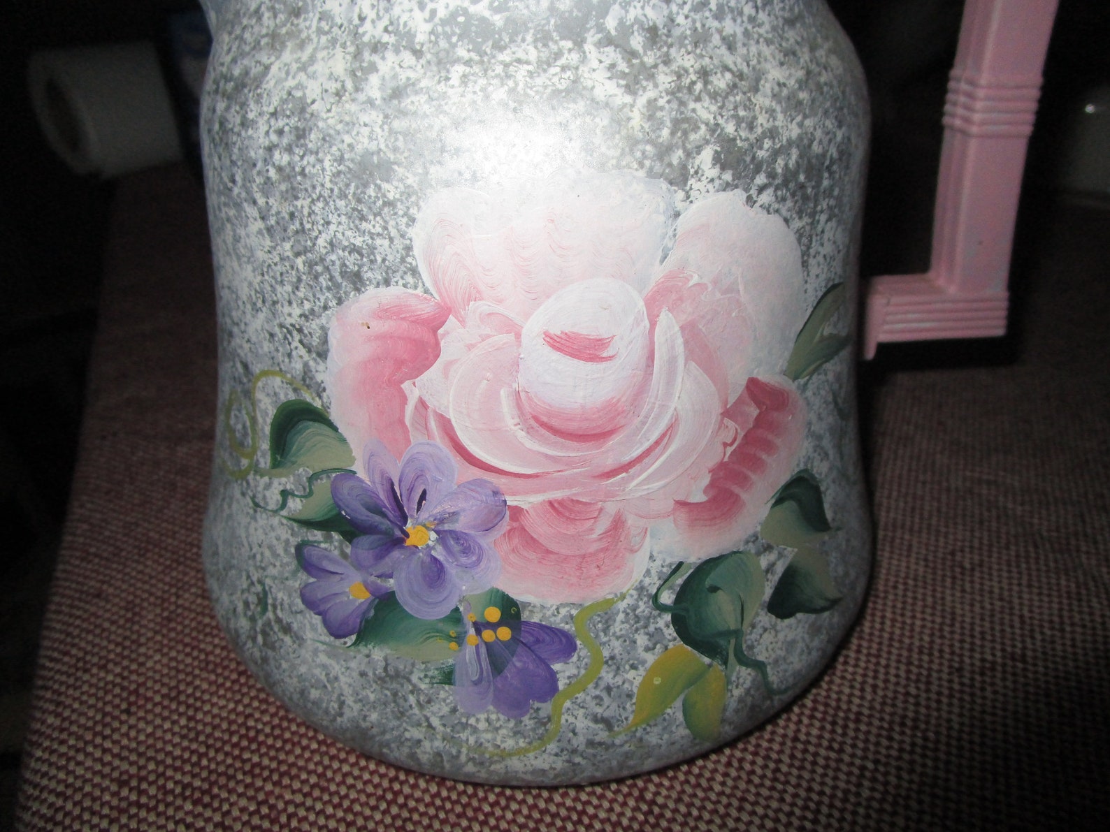 Hand Painted Vintage Coffee Pot, Vintage Coffee Pot, Rose Painted ...