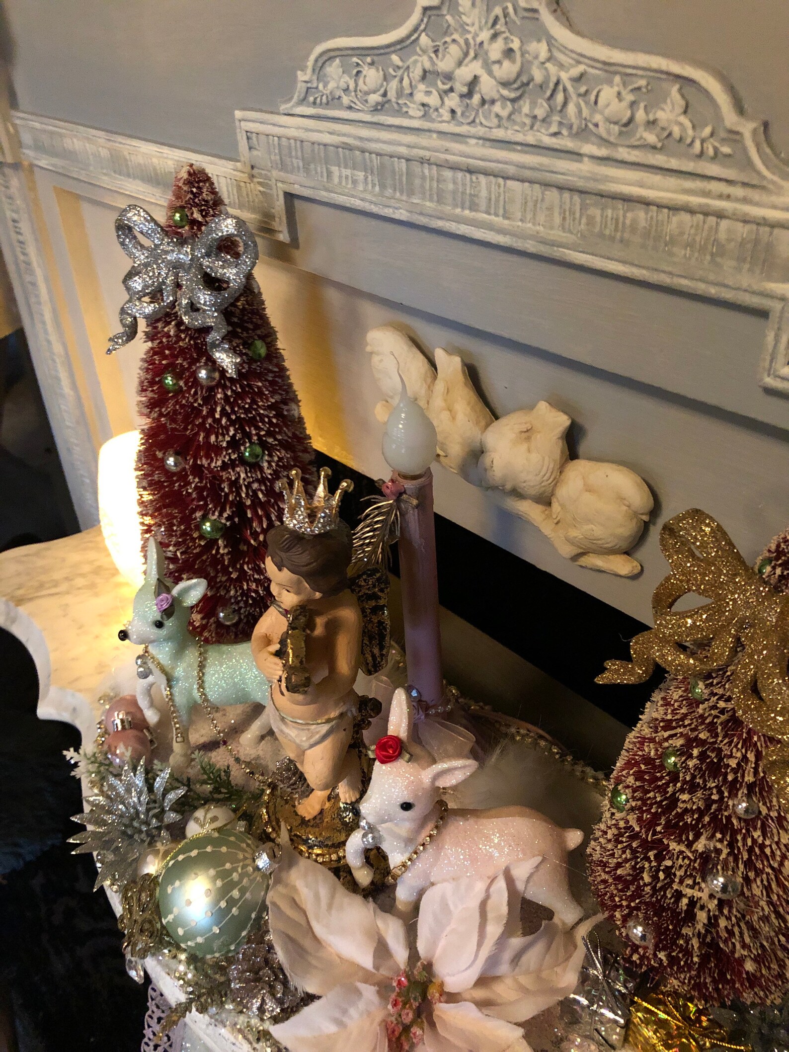 Reduced....large Christmas Vignette, Ooak Hand Made Vignette, Eclectic ...