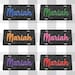 Mariah Style Black Glitter Printed Aluminum License Plate - Etsy