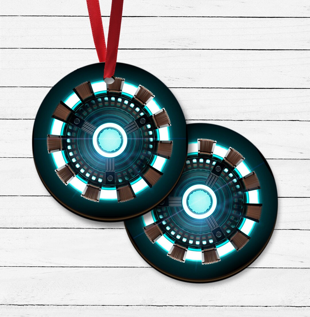 Arc Reactor Printed MDF Christmas Ornaments | Personalized Ornament ...