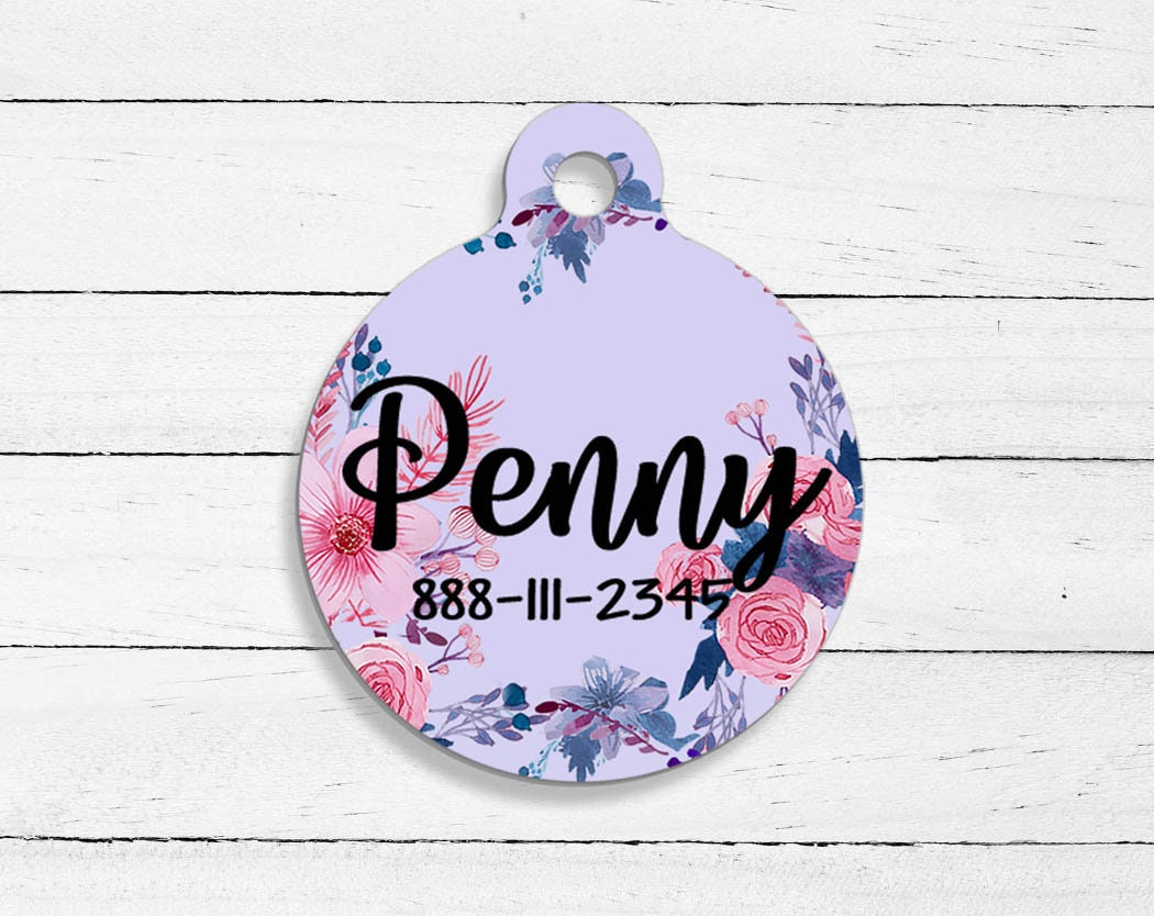 Penny Style Printed PetID Tag Dog Tag Cat Tag Custom ID | Etsy