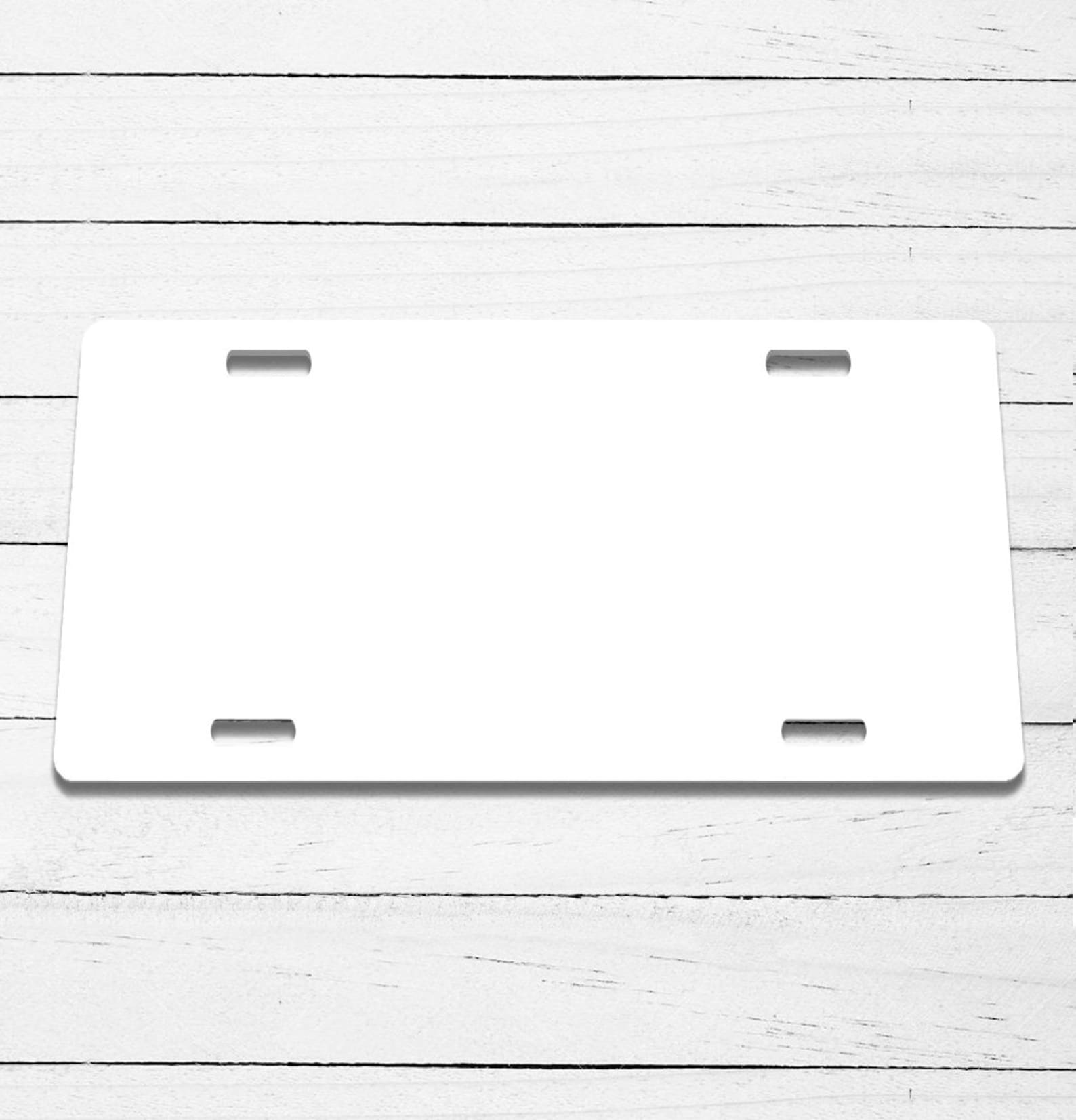 Blank White Aluminum License Plate Custom Plate Vanity | Etsy