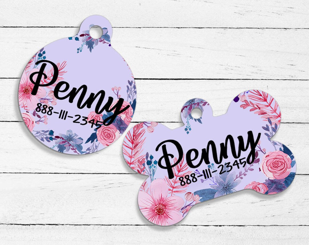 Penny Style Printed Petid Tag | Dog Tag | Cat Tag | Custom ID Tag | Pet ...