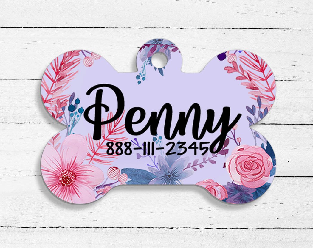 Penny Style Printed Petid Tag | Dog Tag | Cat Tag | Custom ID Tag | Pet ...