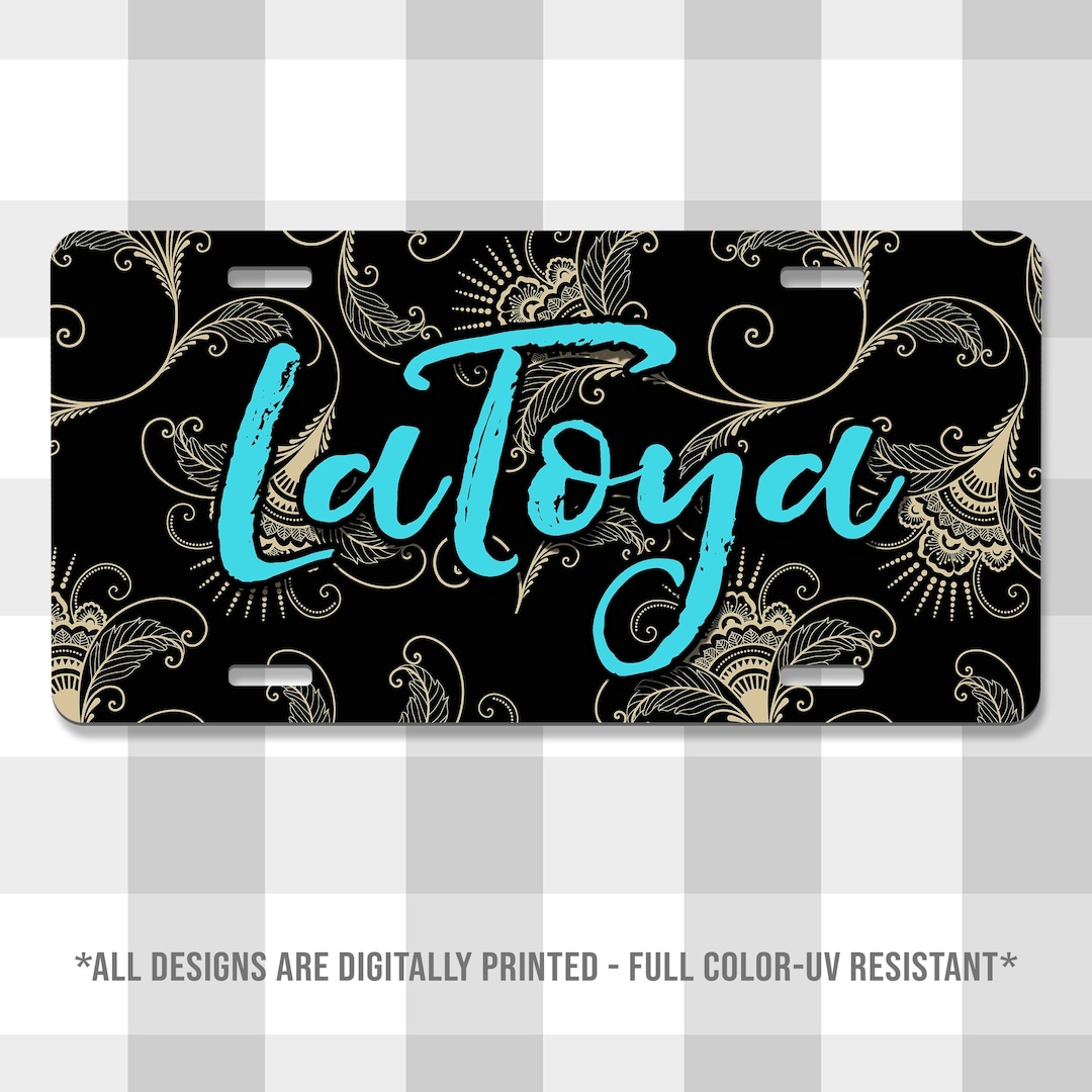 Latoya Style Country Name Printed Aluminum License Plate | Custom Plate ...