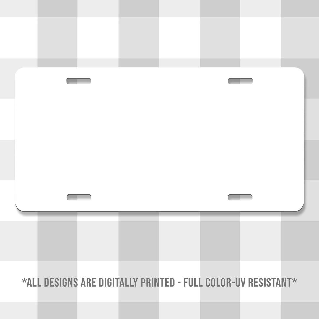 Blank White Aluminum License Plate | Custom Plate | Vanity Plate | for ...